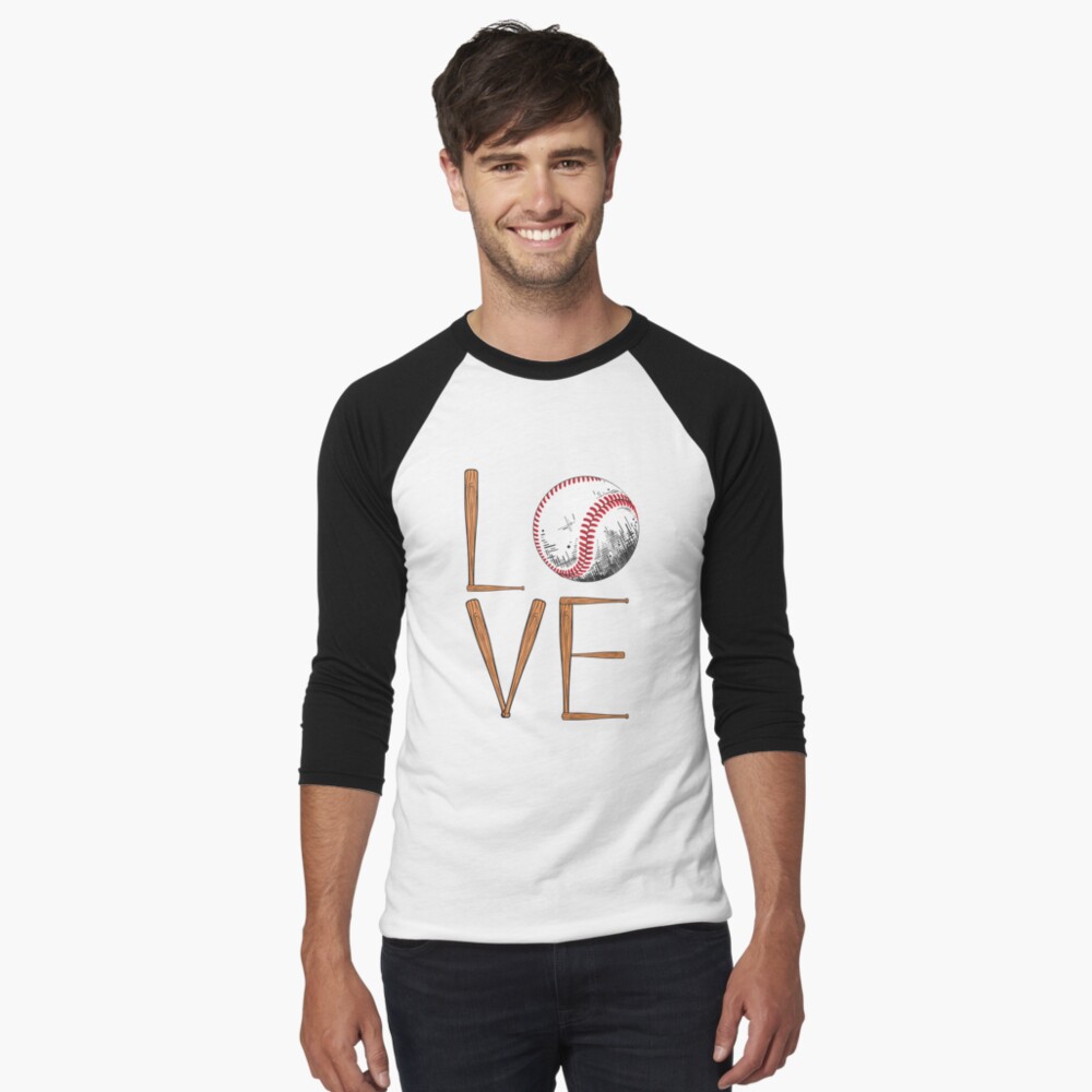 "LOVE Baseball Design with Bats and Ball" Sticker for Sale by ...