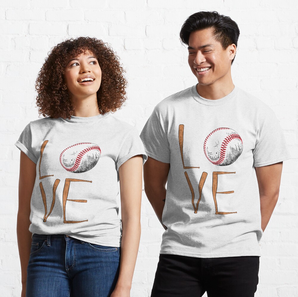 "LOVE Baseball Design with Bats and Ball" Sticker for Sale by ...