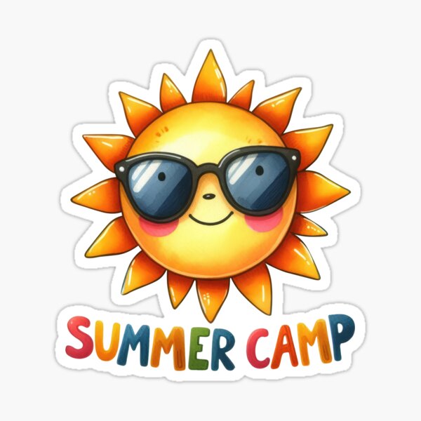 "Summer Camp" Sticker by Made-by-Gus | Redbubble
