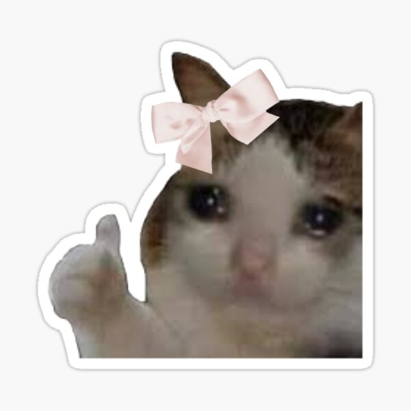 "Coquette Everything’s Good Cat" Sticker for Sale by CrunchyLunchBox ...