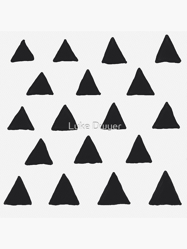 Póster «Triángulos en blanco y negro tinta de papel de color sólido ...