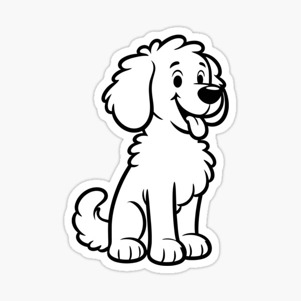 "Cartoon Goldendoodle Dog" Sticker for Sale by kaybeestickers | Redbubble