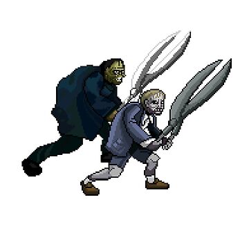 "Scissorman - Danny and Bobby Barrows (Clock Tower)" Sticker for Sale ...