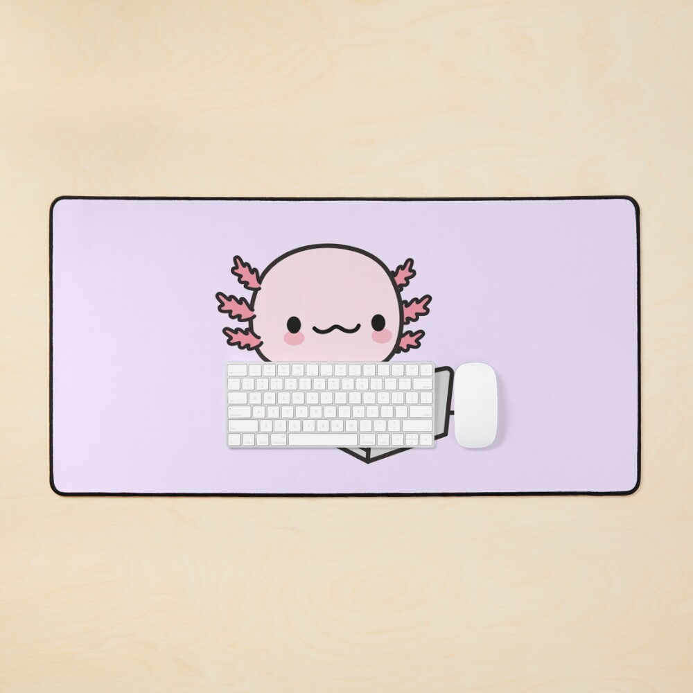 "Axolotl working on the computer" Sticker by XoTheMonster | Redbubble