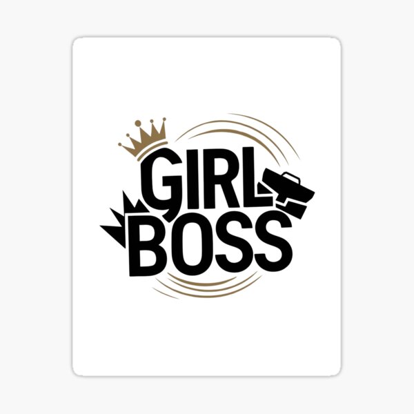 "Empowering Girl Boss Design" Sticker for Sale by ArtByYunus | Redbubble