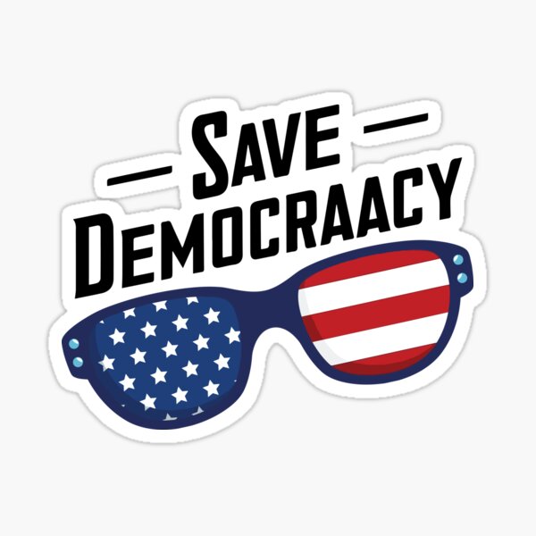 "Save USA Democracy - Political USA" Sticker for Sale by molija | Redbubble