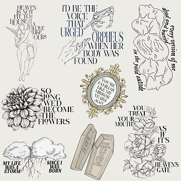 "hozier pack" Sticker for Sale by sagegreenmoon | Redbubble