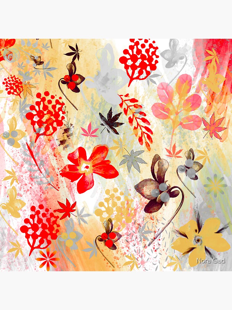 "Just Flowers " Sticker for Sale by NoraMohammed | Redbubble