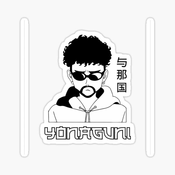"Bad bunny" Sticker by RUKKAI | Redbubble