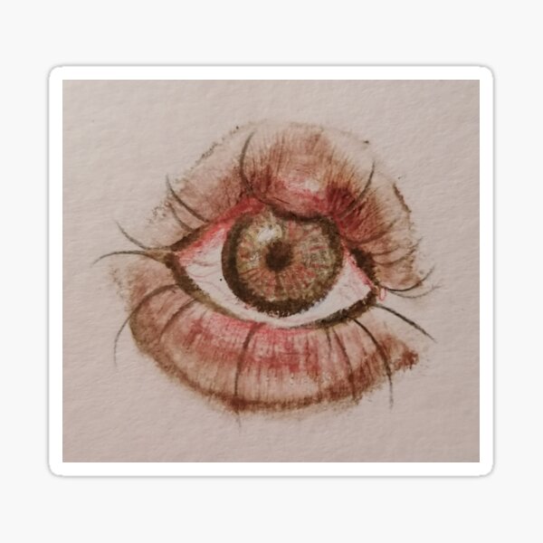 "open wide eyes" Sticker for Sale by murderclowns | Redbubble