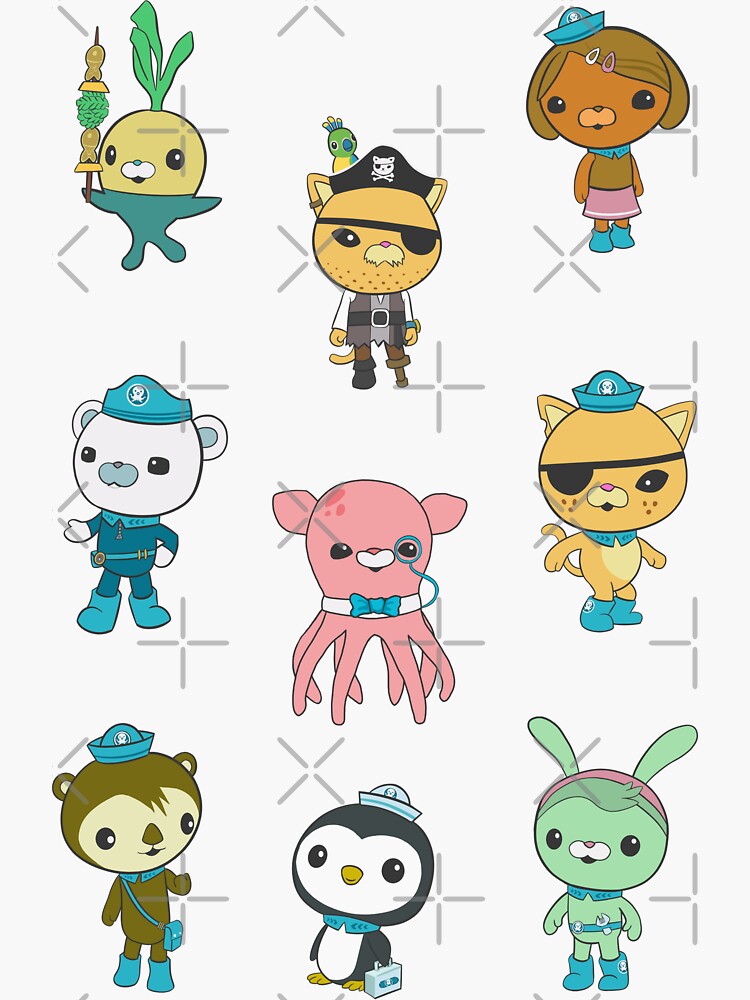 "The Octonauts Sticker Sheet" Sticker for Sale by Sunriya | Redbubble