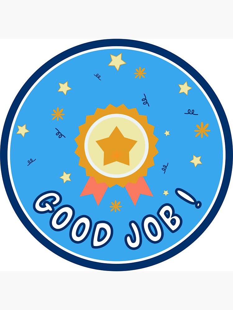 "Cute Teacher Reward Sticker Good Job Ribbon " Magnet for Sale by ...