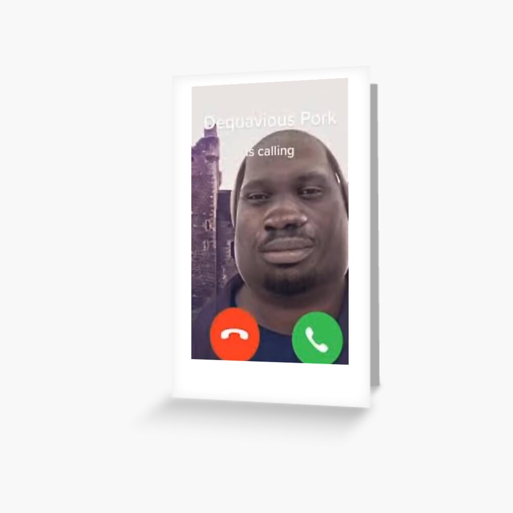 "Dequavious is calling" Sticker for Sale by CringeLoreCity | Redbubble