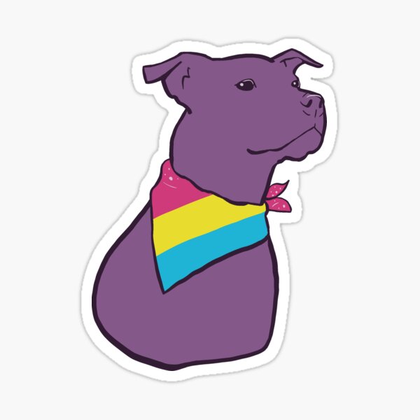 "pride dog - pan flag" Sticker for Sale by zantheory | Redbubble