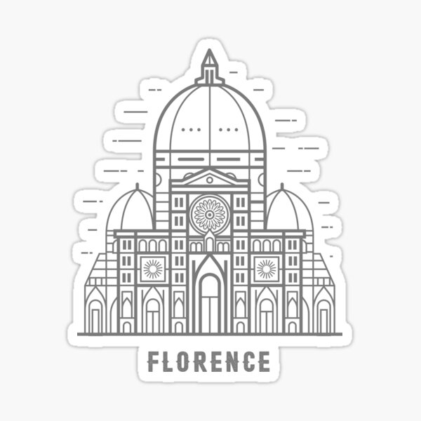 "City Destination - Florence" Sticker by DisobeyTees | Redbubble