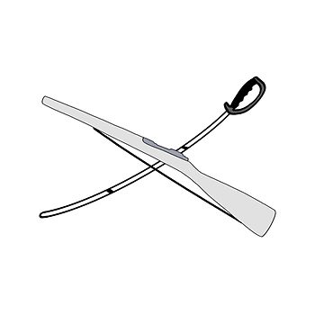 "Color guard sabre and rifle" Sticker for Sale by Emily Erickson ...