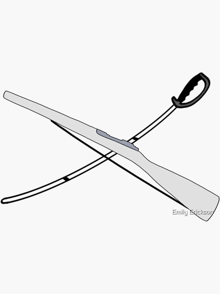 "Color guard sabre and rifle" Sticker for Sale by Emily Erickson ...