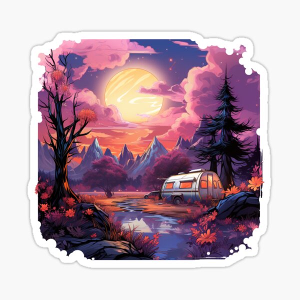 "Camping Bliss" Sticker for Sale by The-Sticky-Spot | Redbubble
