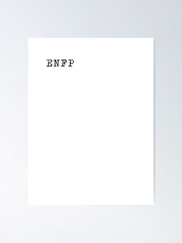 "mbti personality - enfp (white background)" Poster by daeriss | Redbubble