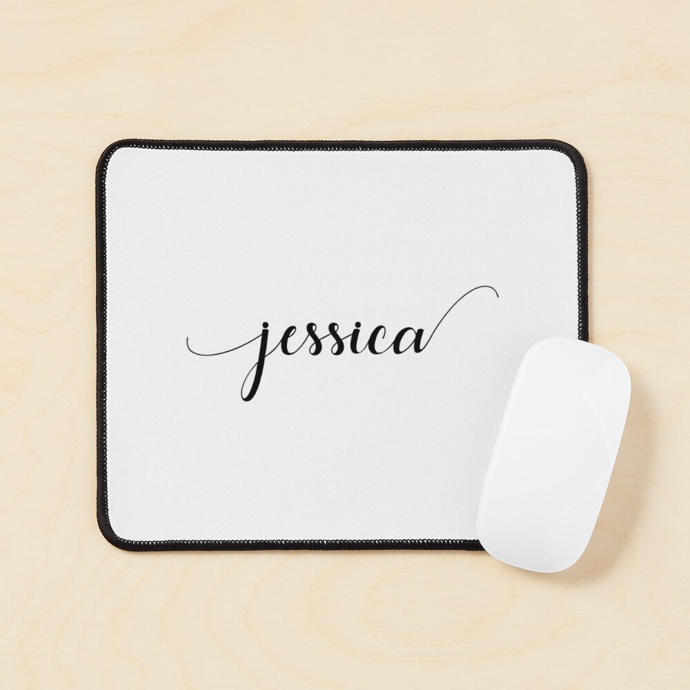 "Jessica - Custom name on delicate black cursive font" Poster for Sale ...