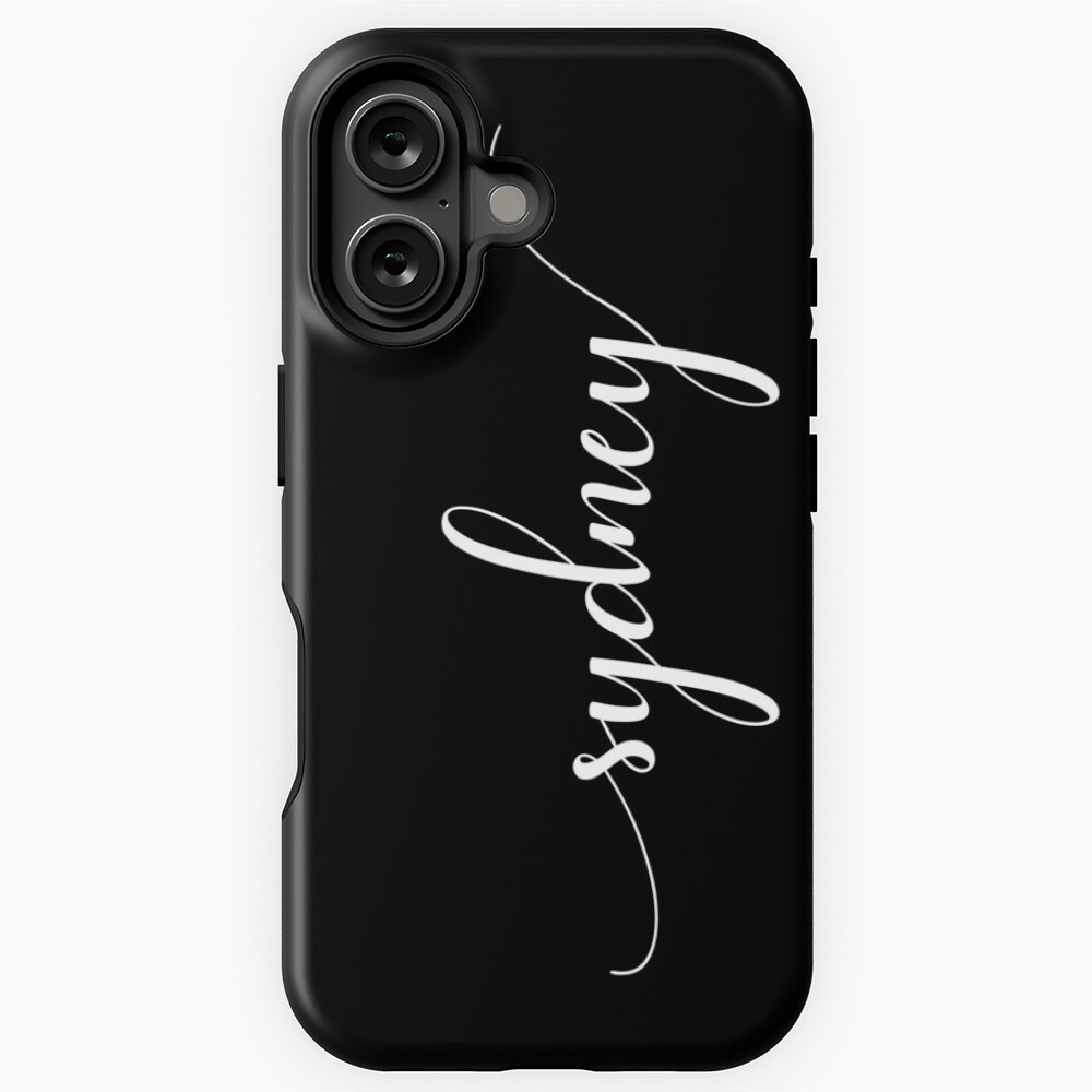 "Sydney - Custom name on delicate black cursive font" Sticker for Sale ...