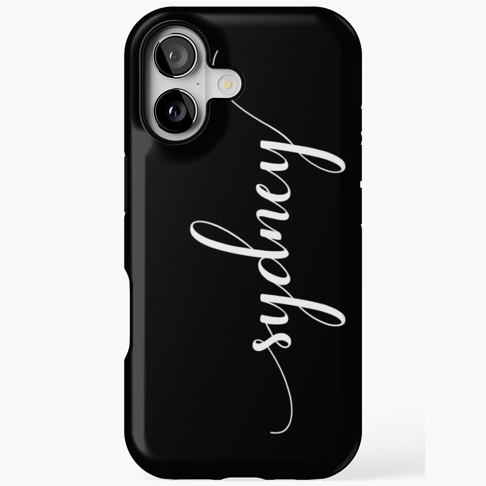 "Sydney - Custom name on delicate black cursive font" Sticker for Sale ...