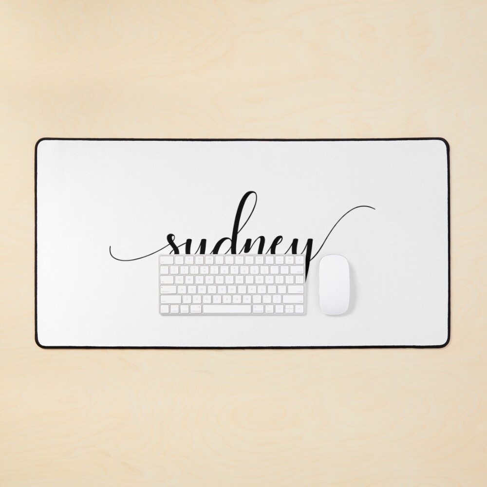 "Sydney - Custom name on delicate black cursive font" Sticker for Sale ...