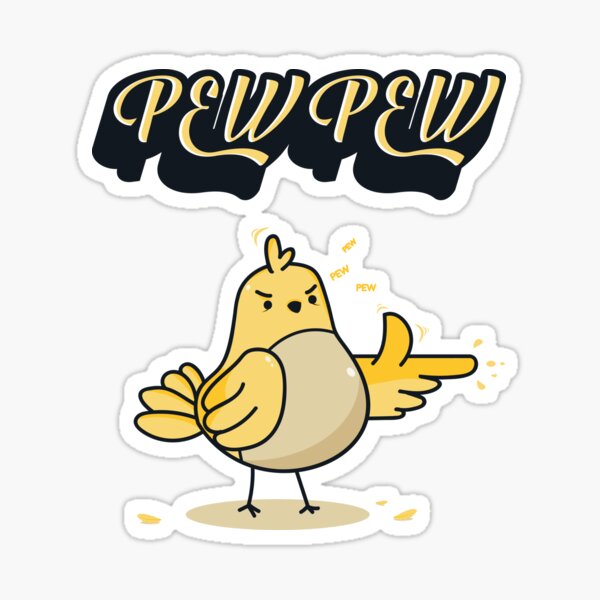 "Pew Pew" Sticker by CR-Patrick | Redbubble