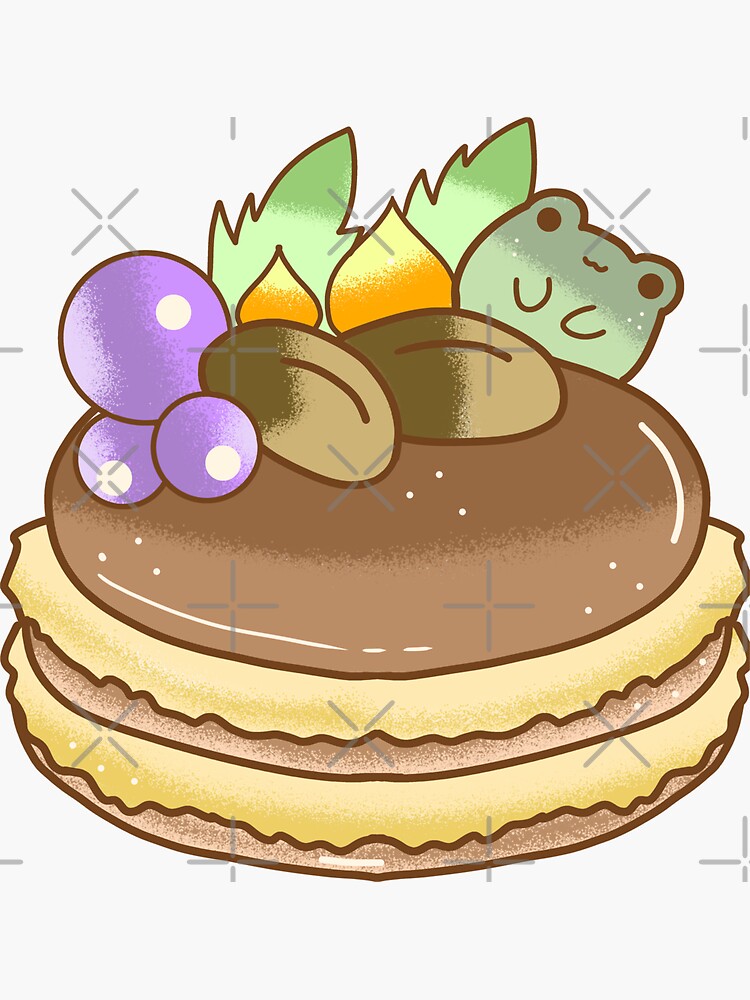 "Desset Colorful Cute Kawaii macaron froggy" Sticker for Sale by ...