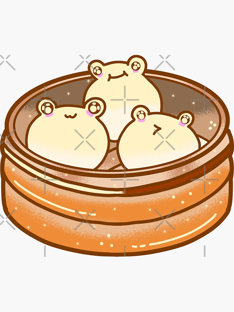 "Cute kawaii dumpling asian xiao long bao" Sticker for Sale by ...