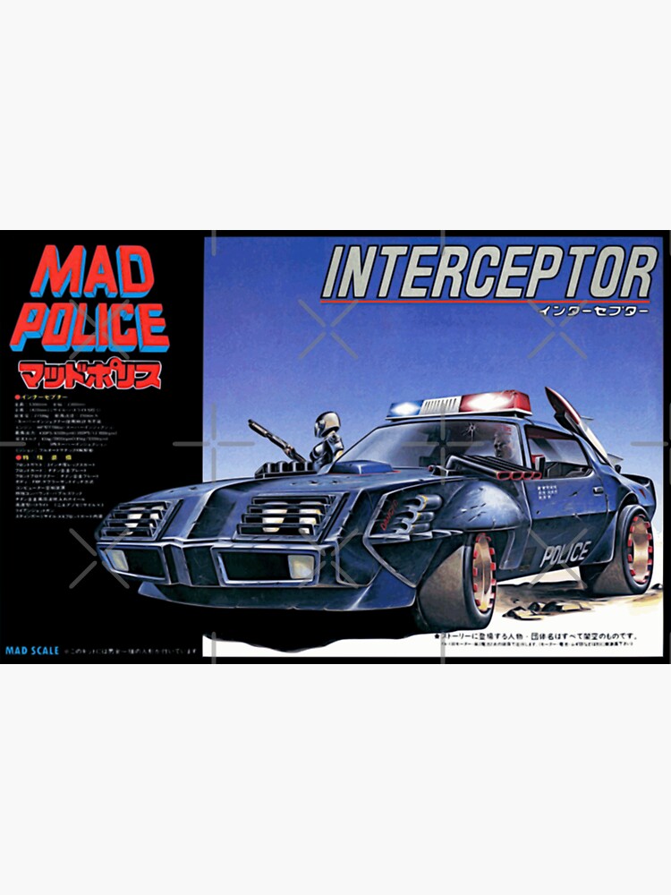 "Japanese Mad Max Model Kit Art - Interceptor" Sticker for Sale by IronTotoro | Redbubble