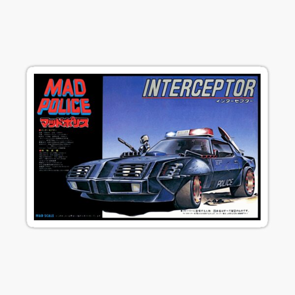 "Japanese Mad Max Model Kit Art - Interceptor" Sticker for Sale by IronTotoro | Redbubble