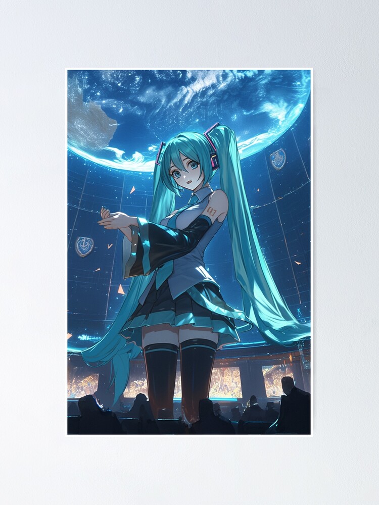 "VOCALOID Miku" Poster for Sale by VirginiBalston | Redbubble
