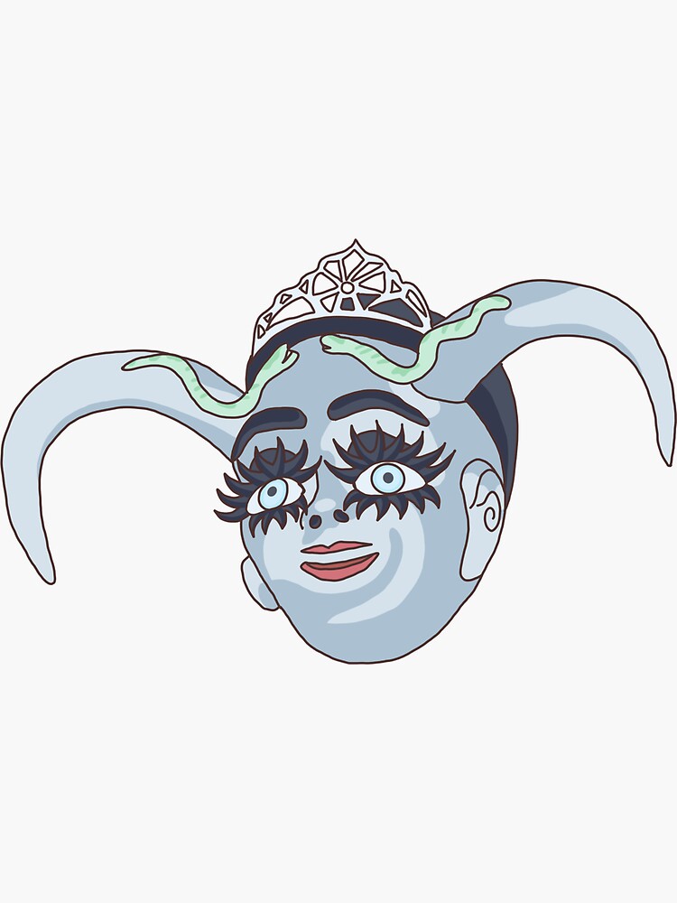 "Bolivian Diablada China Supay Mask" Sticker for Sale by Tata Kapchiy ...