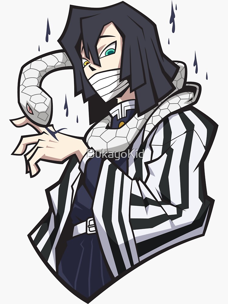 "Serpent Hashira Obanai Iguro" Sticker for Sale by BukayoKid | Redbubble