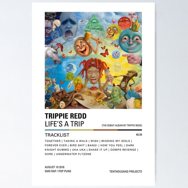 "Trippie Redd Poster - Life's A Trip Album Cover / Gift for Rap Fan ...
