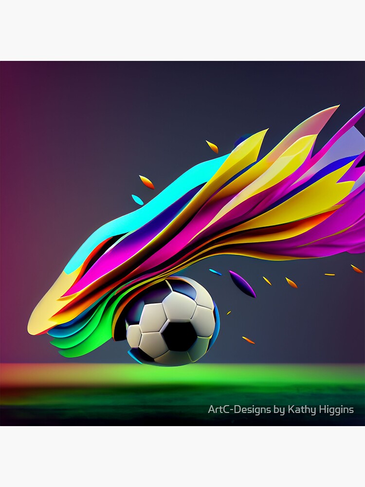 "Soccer Ball on Turf" Sticker for Sale by artCdesignsKH | Redbubble