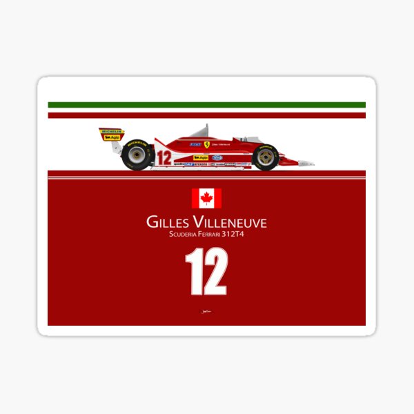 Gilles Villeneuve Stickers | Redbubble