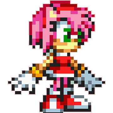 "Pixel art 16 bit sonic Amy Rose" Sticker for Sale by ArtPixelDesign ...