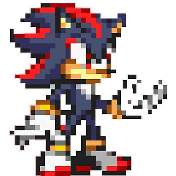 Pegatina for Sale con la obra «pixel art 16 bits sonic Shadow the ...