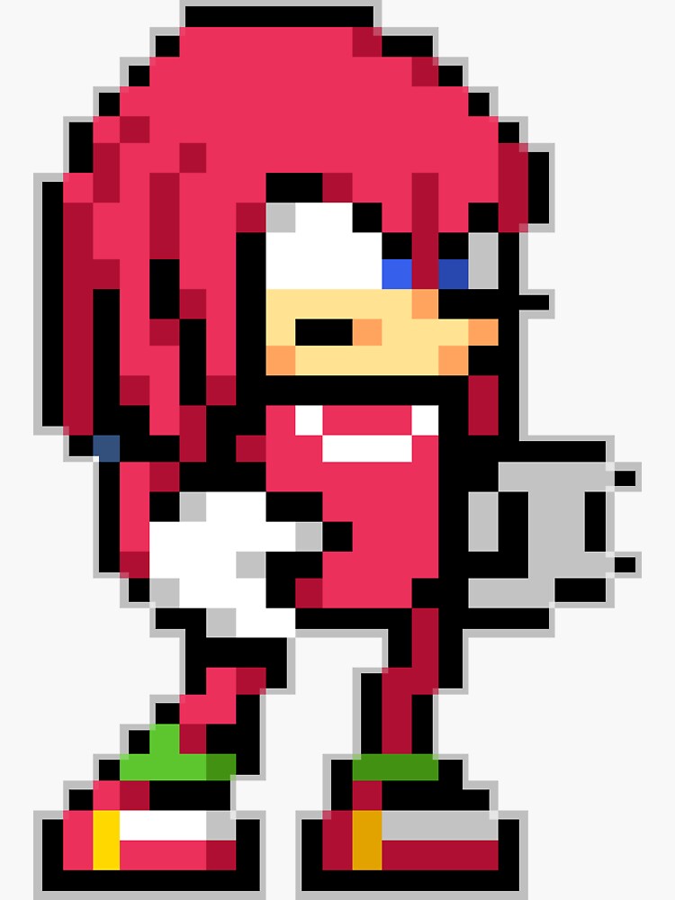 Pegatina for Sale con la obra « Pixel art 8 bits sonic Knuckles el ...