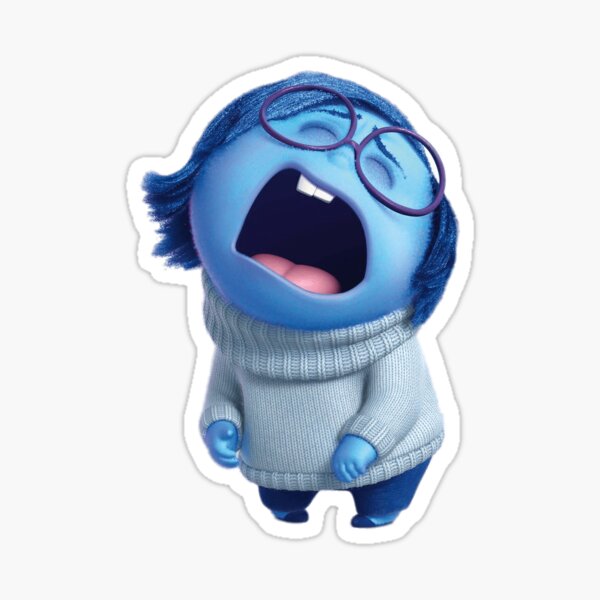 Pegatina con la obra «Tristeza de intensamente » de Amoricoo | Redbubble