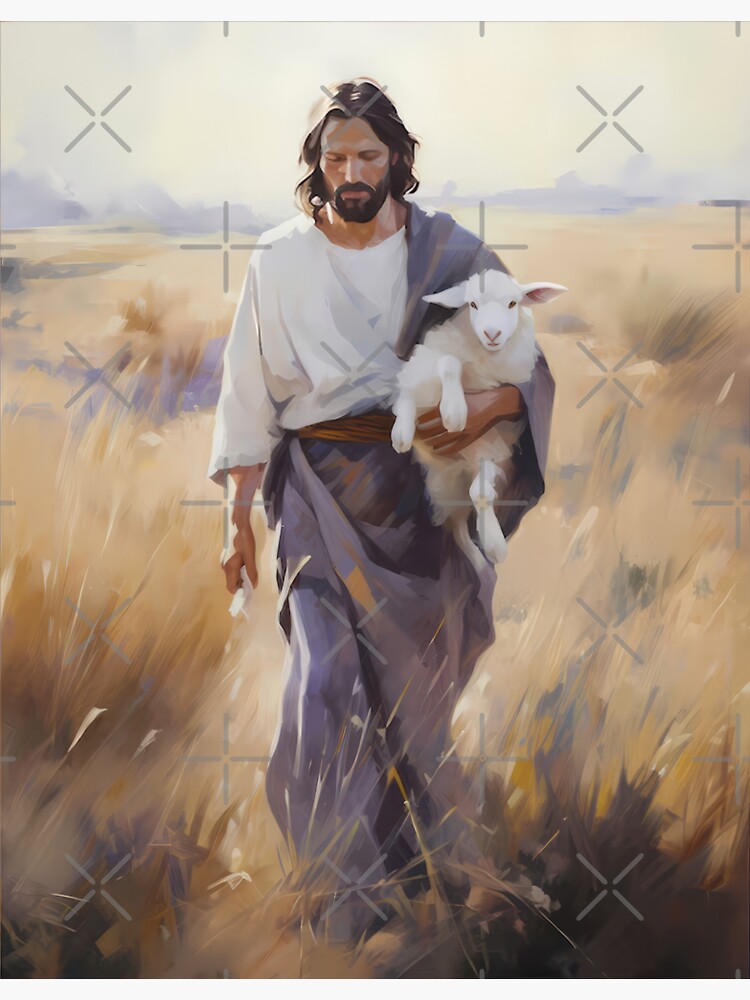"Jesus Canvas Wall Art, Jesus Running After Lost Lamb, Jesus, Christian ...