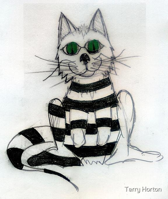 "Gimpy the cat [2]" by Terry Horton | Redbubble