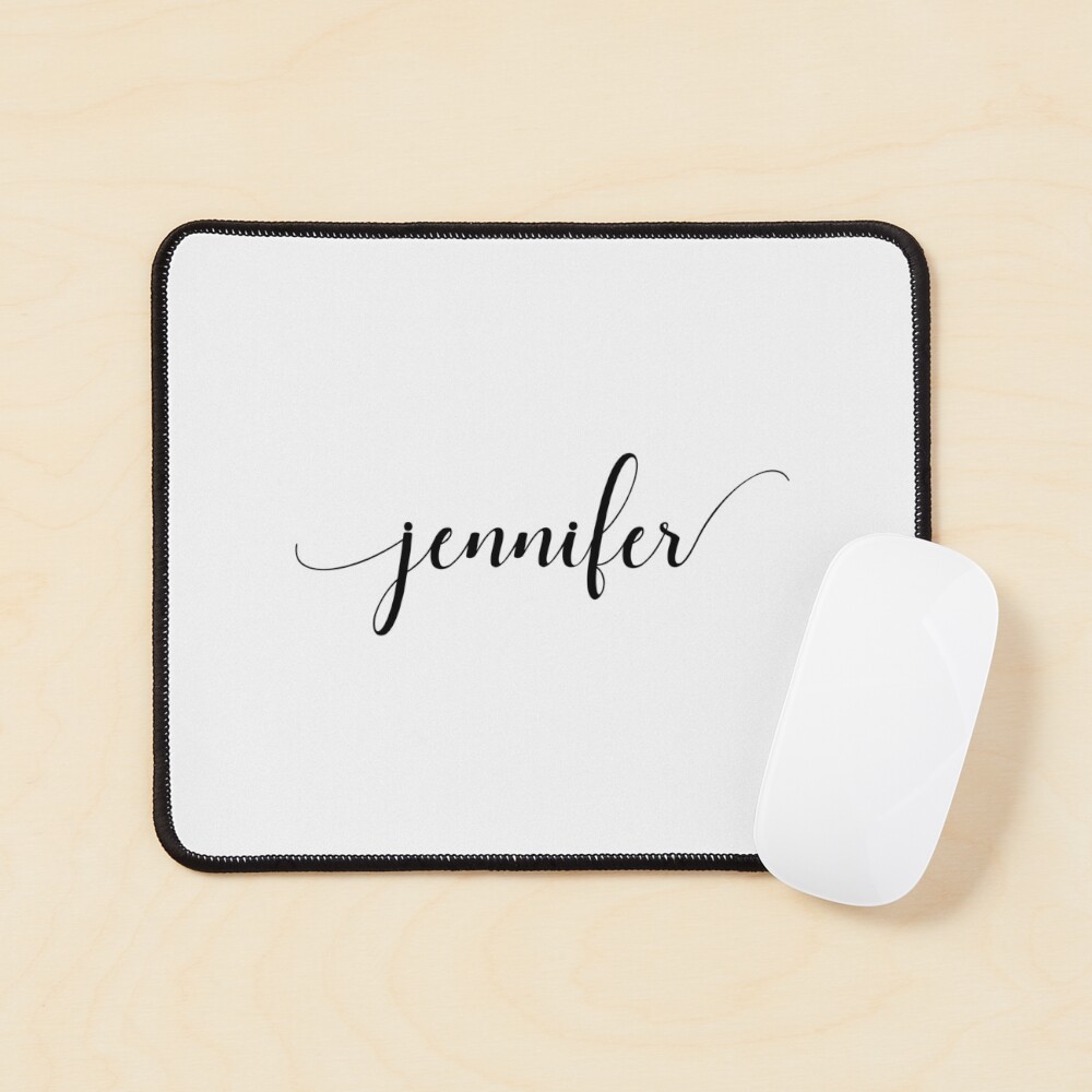 "Jennifer - Custom name on delicate black cursive font" Poster for Sale ...