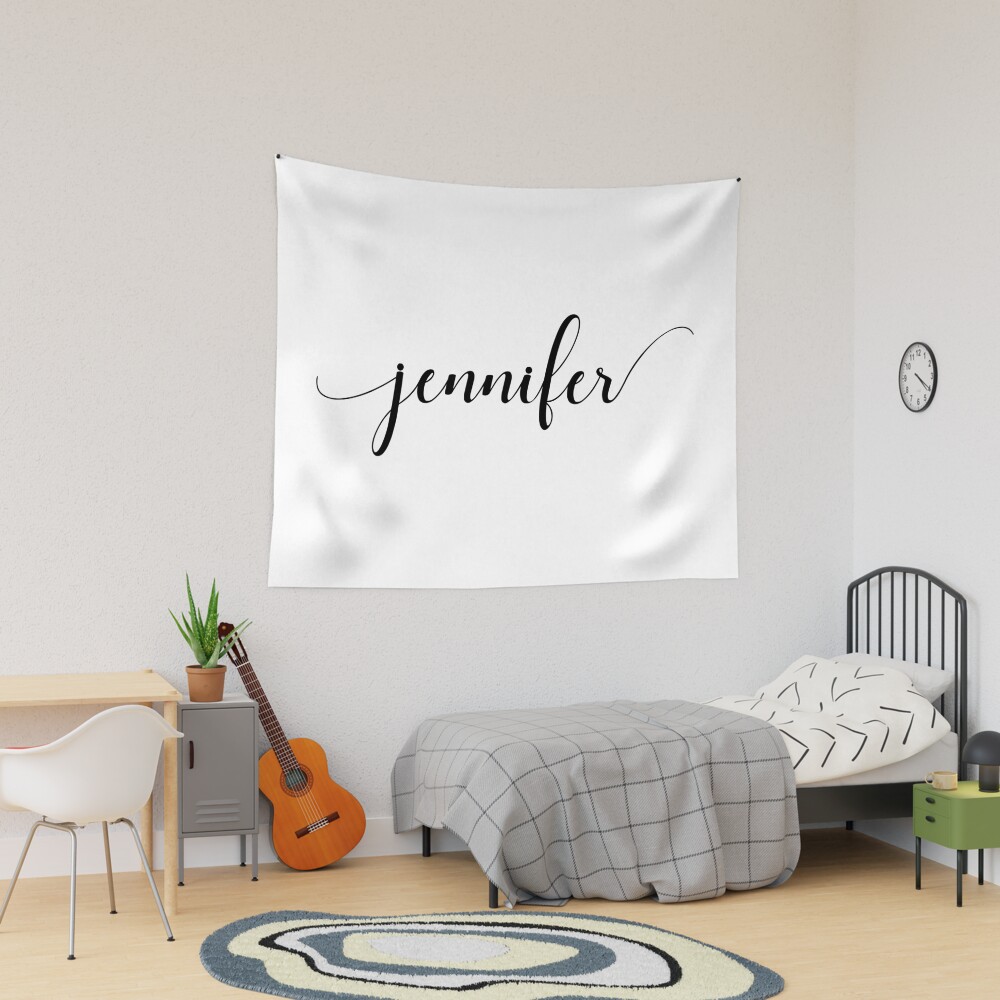 "Jennifer - Custom name on delicate black cursive font" Poster for Sale ...