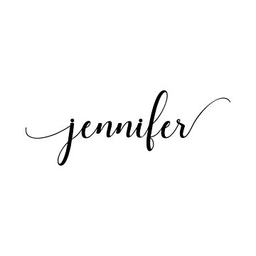 "Jennifer - Custom name on delicate black cursive font" Poster for Sale ...