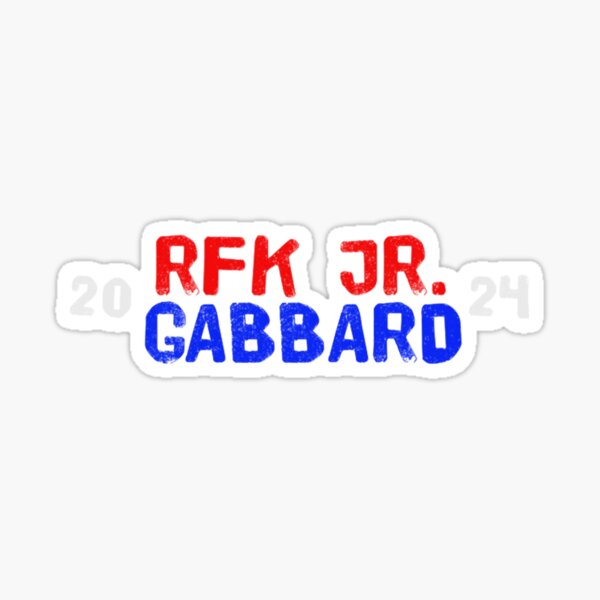 "RFK Jr. gabbard 2024" Sticker for Sale by Dash-Timmons | Redbubble