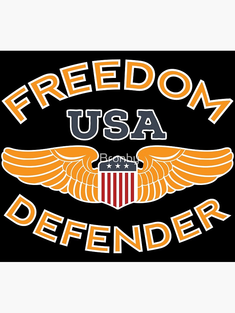 "Freedom Defender USA Military Stars Stripe Wings" Art Print for Sale ...