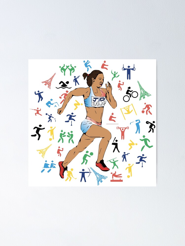 "JO 2024 PARIS athlete COLLECTION" Poster by Wolagno | Redbubble